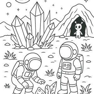 Space Coloring Pages for Kids – Printable Astronaut, Rocket & Alien ...