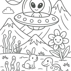 Space Coloring Pages for Kids – Printable Astronaut, Rocket & Alien ...