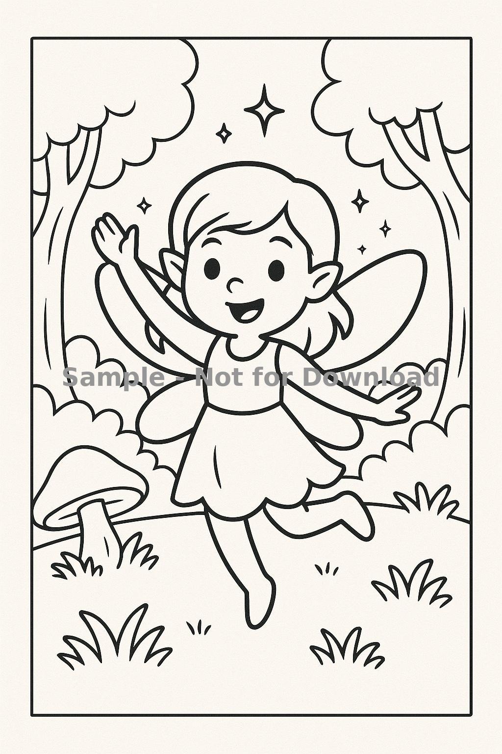 Enchanting Fairy Coloring Pages for Kids - Printable Fairy Activity ...