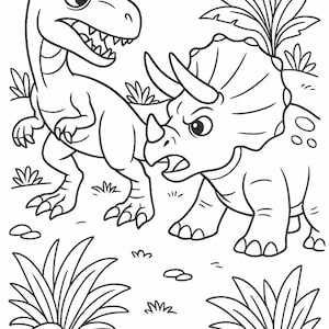 Printable Dinosaur Coloring Pages for Kids – 5 Fun Dino Designs | T-rex ...