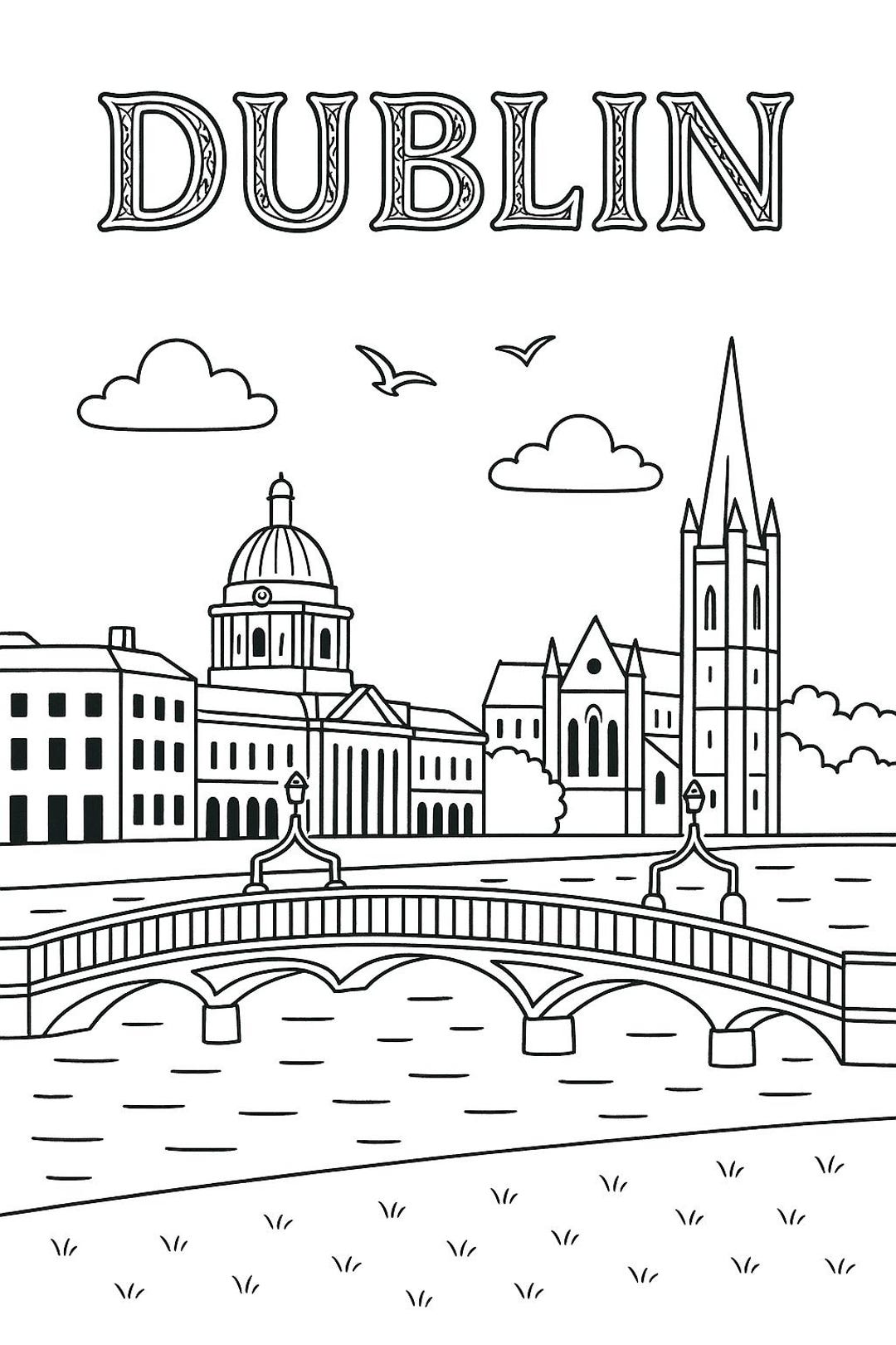 Ireland Coloring Pages – Printable Landmarks & Celtic Art | St. Patrick ...