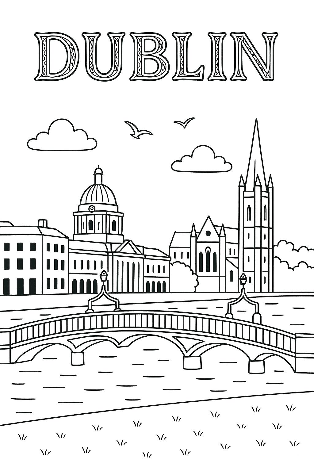 Ireland Coloring Pages – Printable Landmarks & Celtic Art | St. Patrick ...
