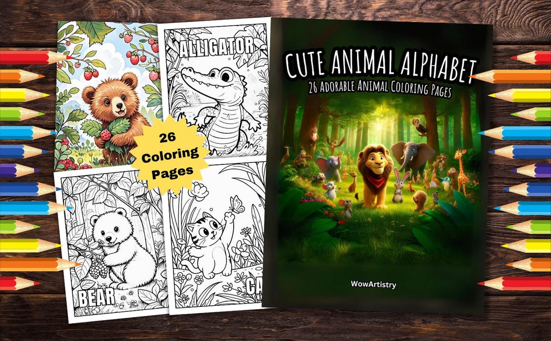 Cute Animal Alphabet Coloring Pages | Alphabet Coloring Printables for ...