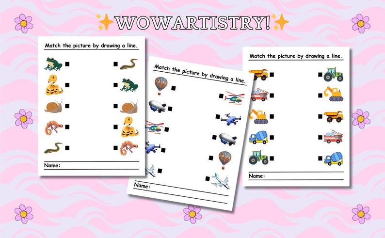 Printable Preschool & Kindergarten Activity | Printable Matching ...