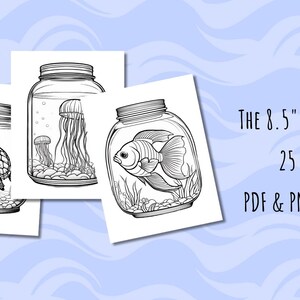 Enchanted Ocean Jars Coloring Pages | Underwater Magic in a Jar ...