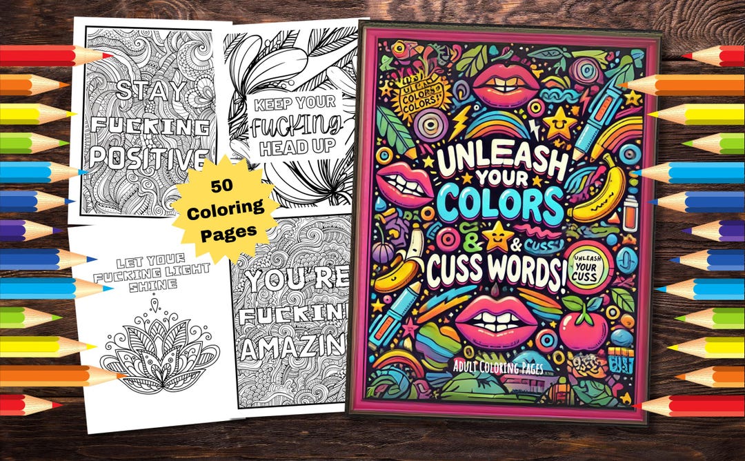 Unleash Your Colors and Cuss Words | Swear Word Coloring Pages for ...