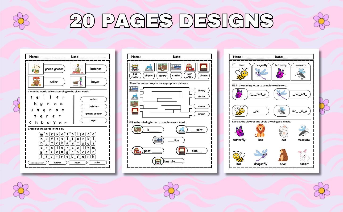 Fun ESL Vocabulary Worksheets for Kids: Interactive English Learning ...