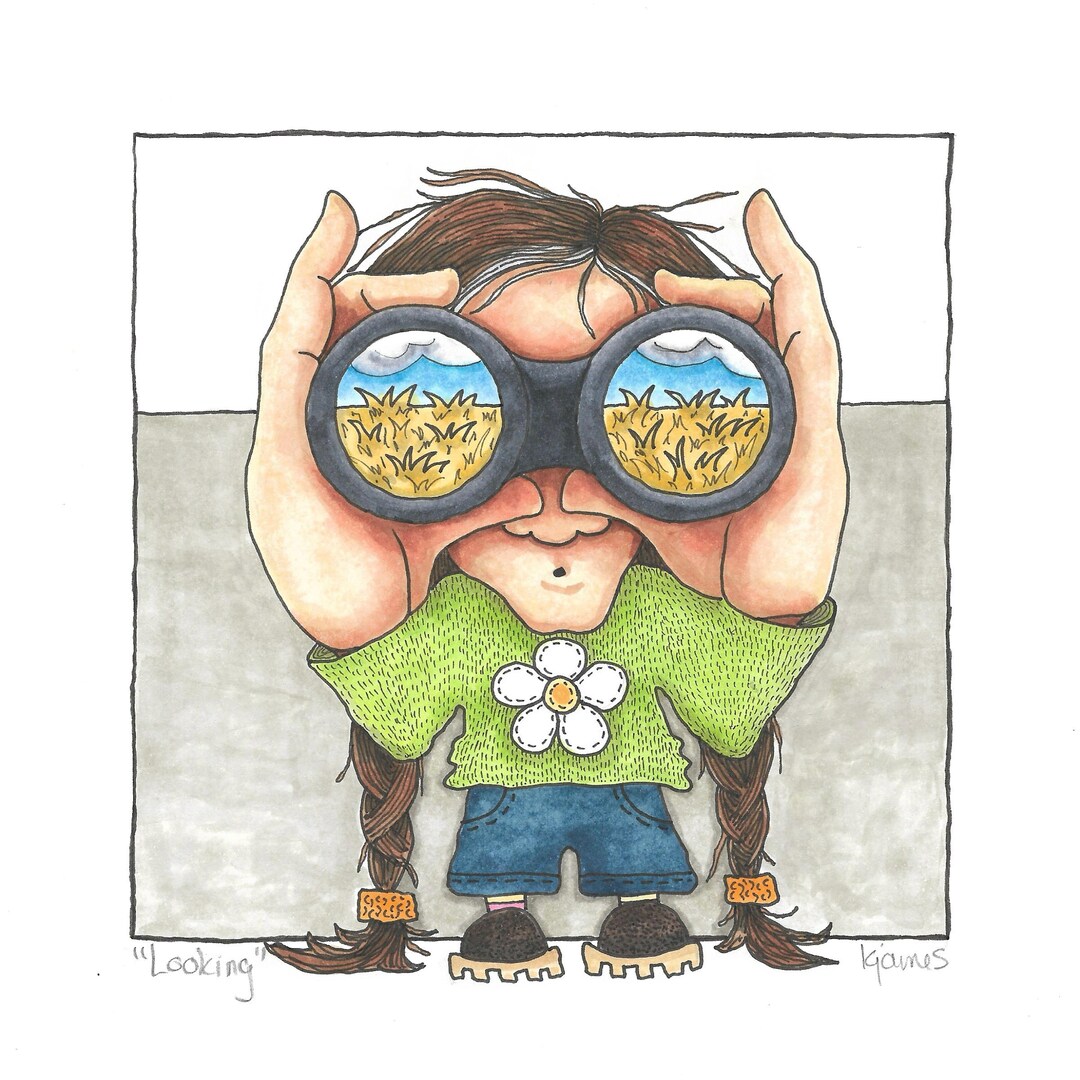 Whimsical (framed or Unframed--you Pick) Original Drawing Entitled ...