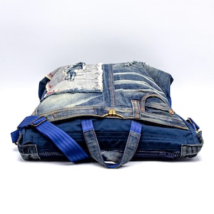 Unique Denim City Bag – Urban Street Style Shoulder Bag – Handmade ...