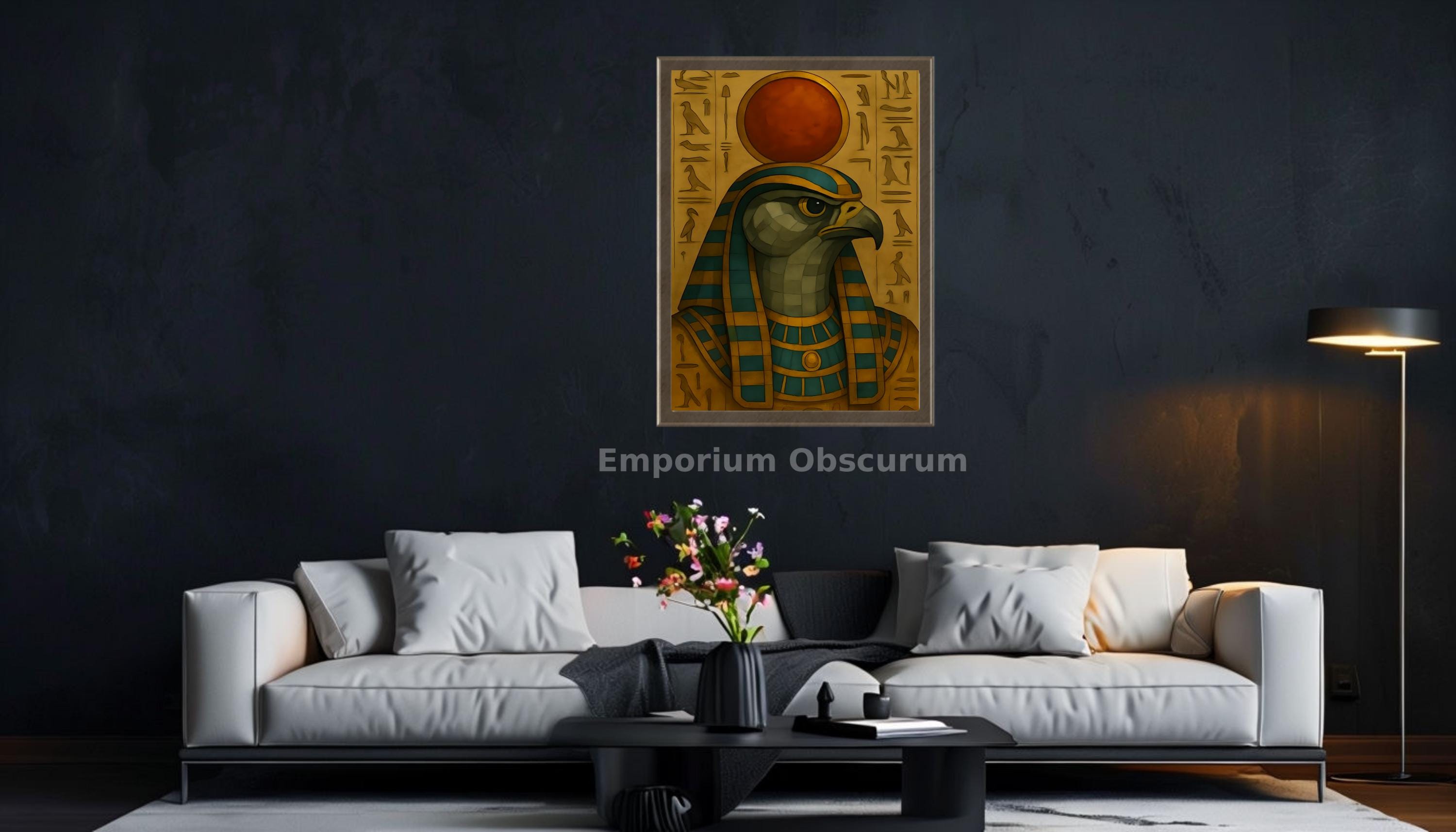 Horus Falcon God Art Print: Egyptian Mythology Decor (digital Download ...