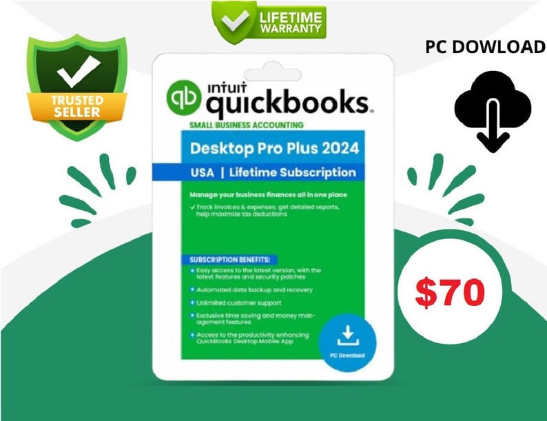 Quickbooks Desktop Pro Plus 2024 US Lifetime - Etsy