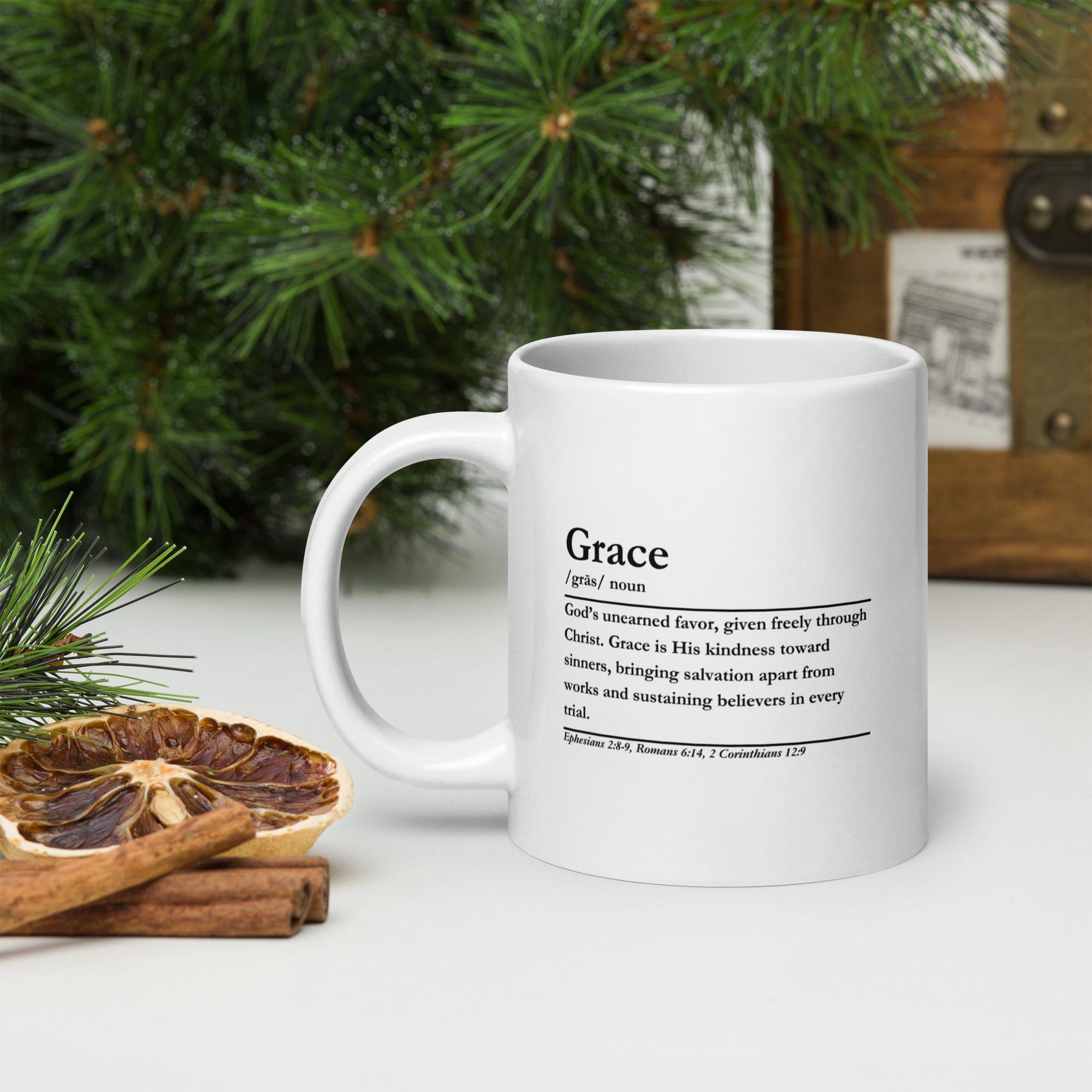 Grace Definition Mug | Christian Coffee Mug With Bible Verse | Faith ...