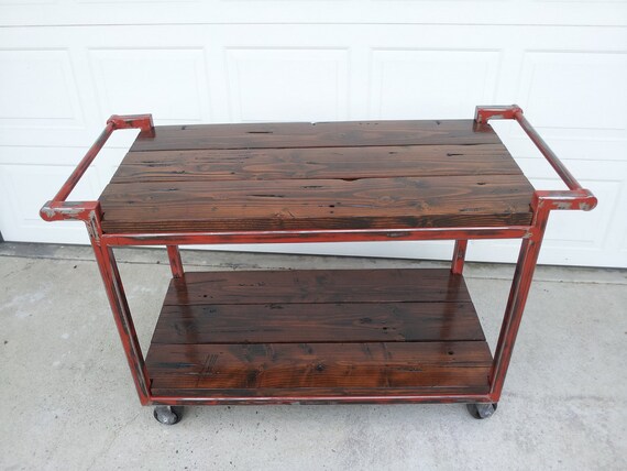 Items similar to RED BARON CART, Kitchen Island, Bar Table, Buffet ...