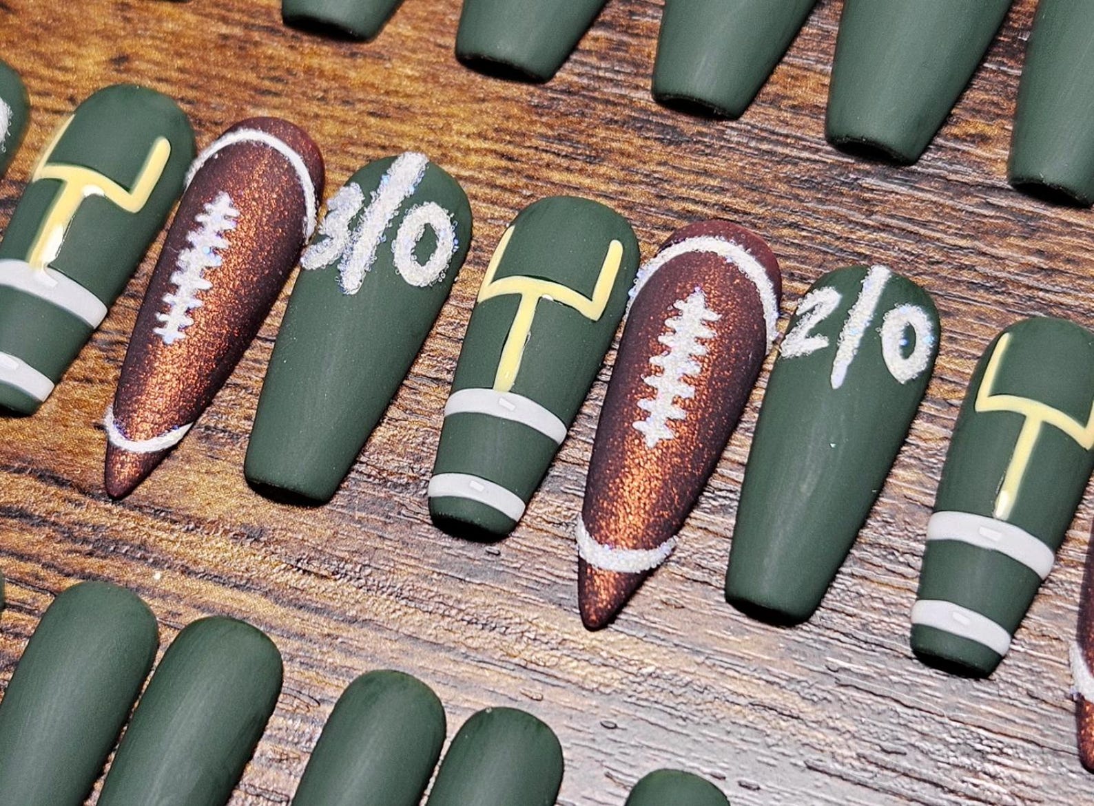 Football Game Day - Long Coffin and Stiletto - Handcrafted Custom Press ...