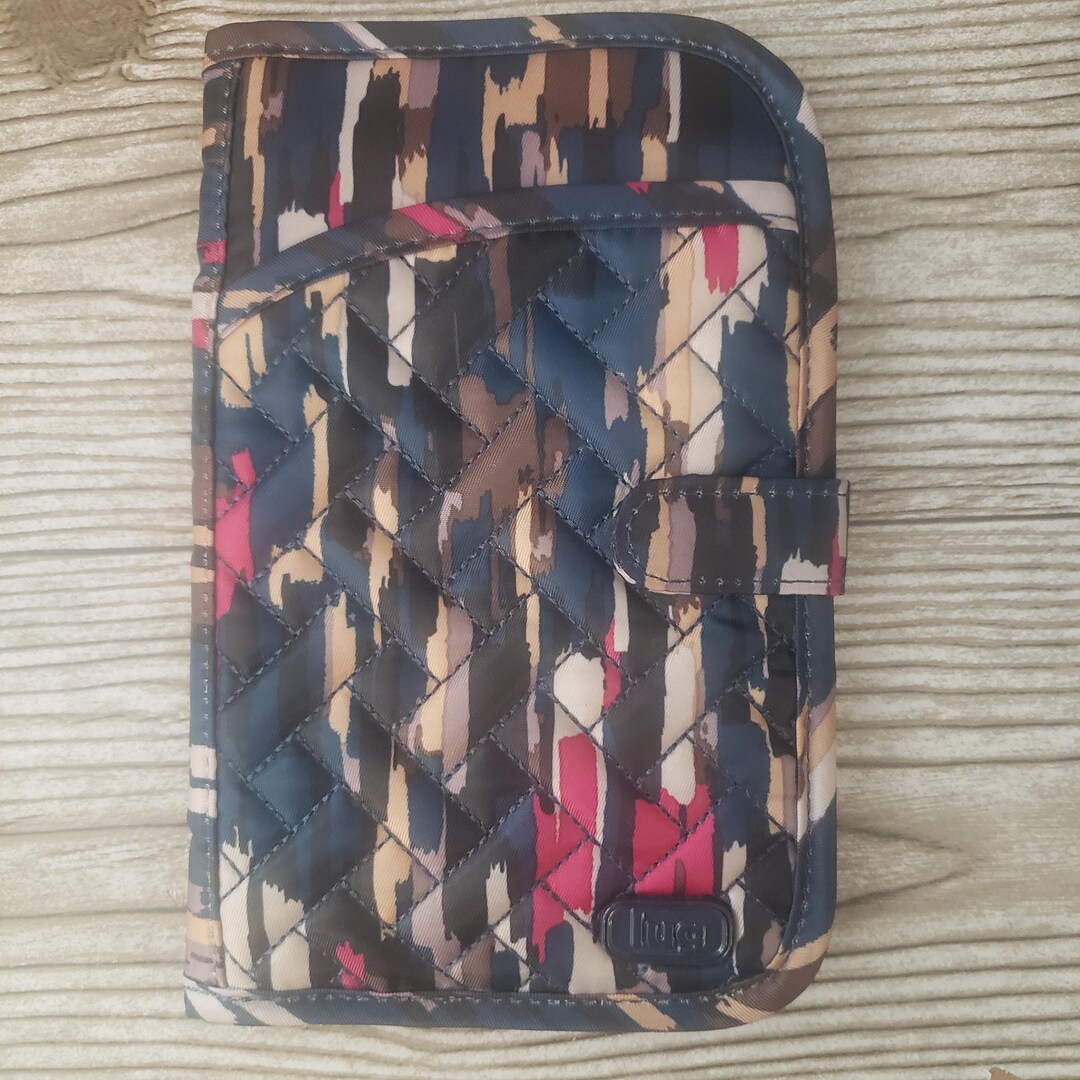 Lug Quilted Navy Riverwalk Tandem Snap Passport Clutch Travel Wallet - Etsy