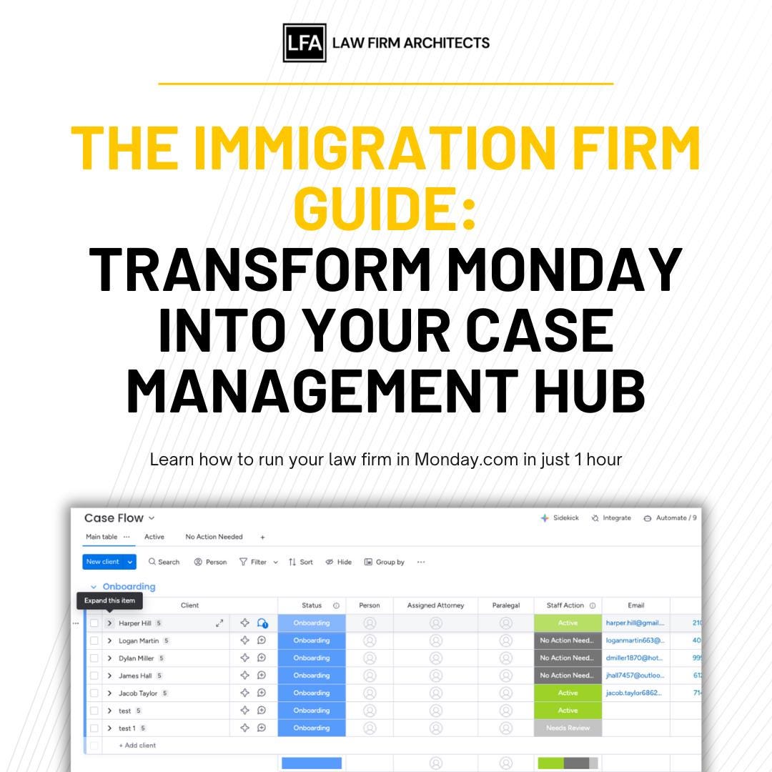 Law Firm Case Management Hub Blueprint for Monday.com - Build Your Firm ...