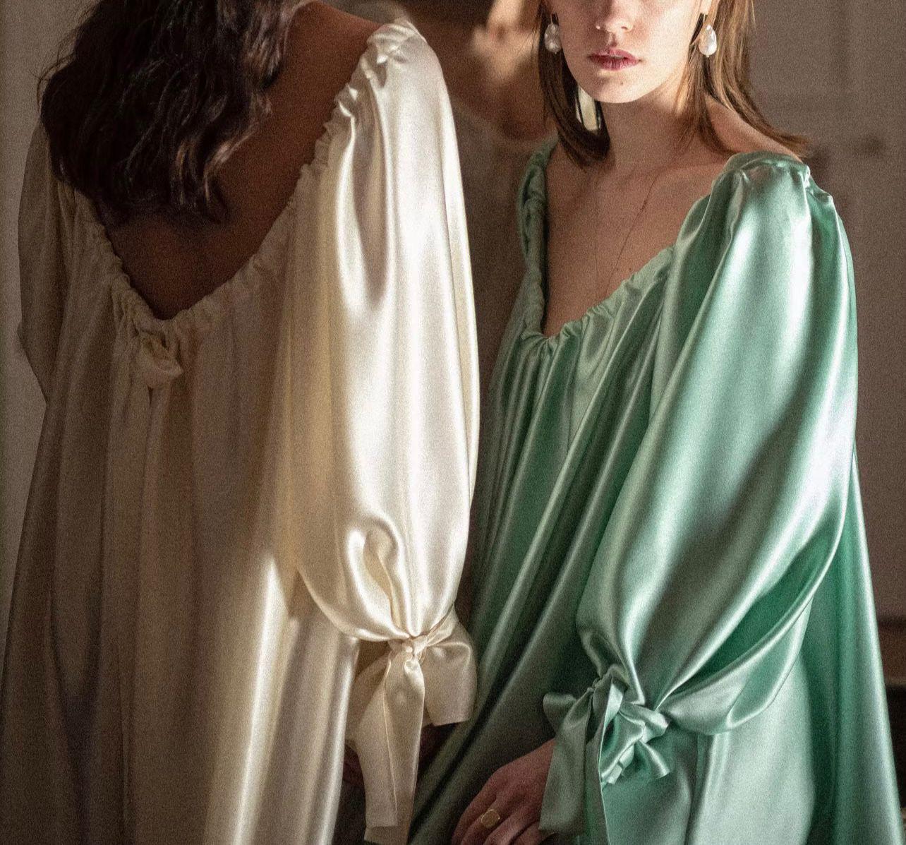 Vintage Satin Silk Nightgown, Adjustable Bridal Sleep Dress, Custom ...