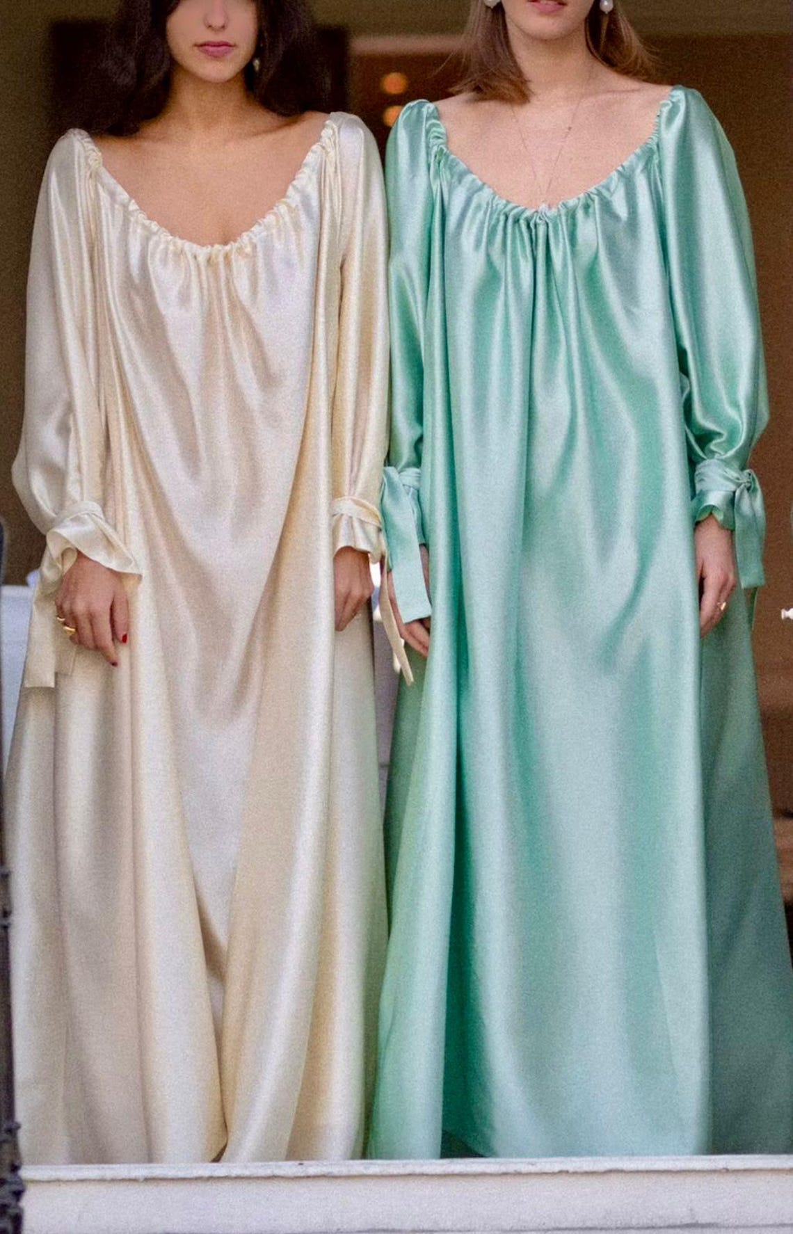 Vintage Satin Silk Nightgown, Adjustable Bridal Sleep Dress, Custom ...