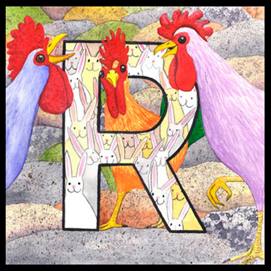 R Roosters & Rabbits on This Letter r Spelletoes - Etsy