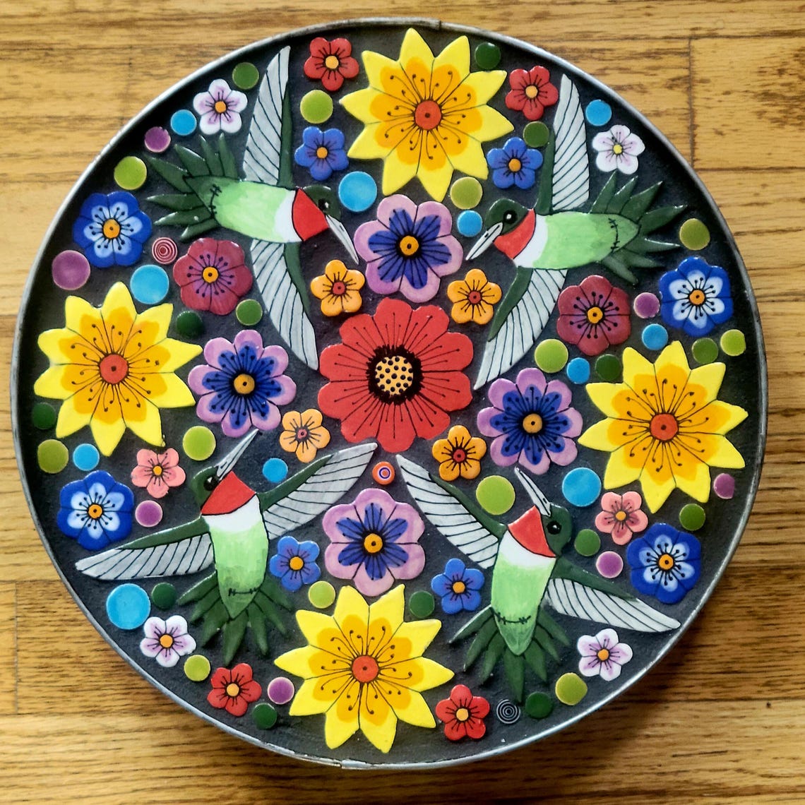 Hummingbird, Mosaic Hex Sign #3 - Etsy