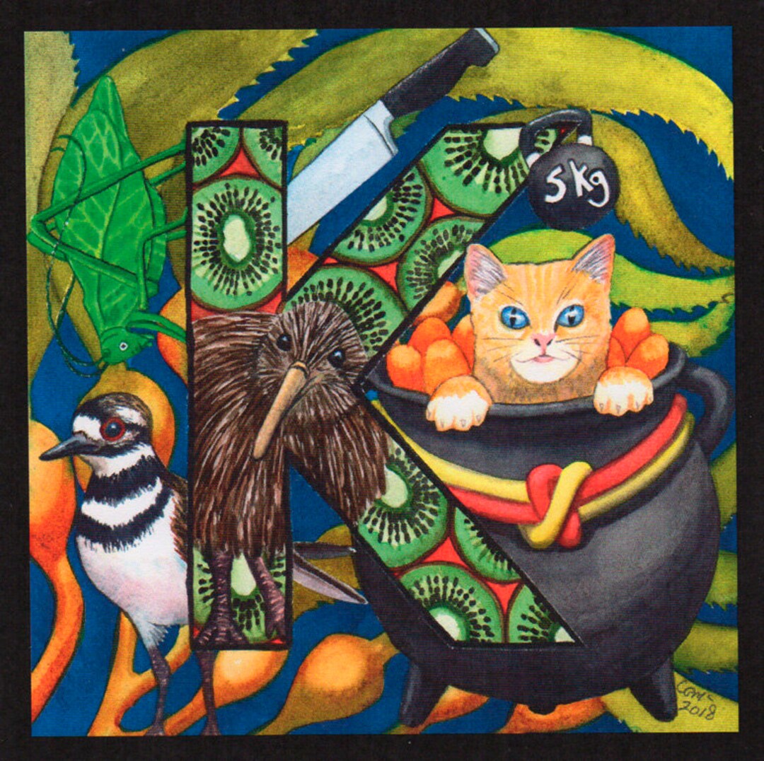 K is for Katydid Spelletoes Alphabet Placard - Etsy