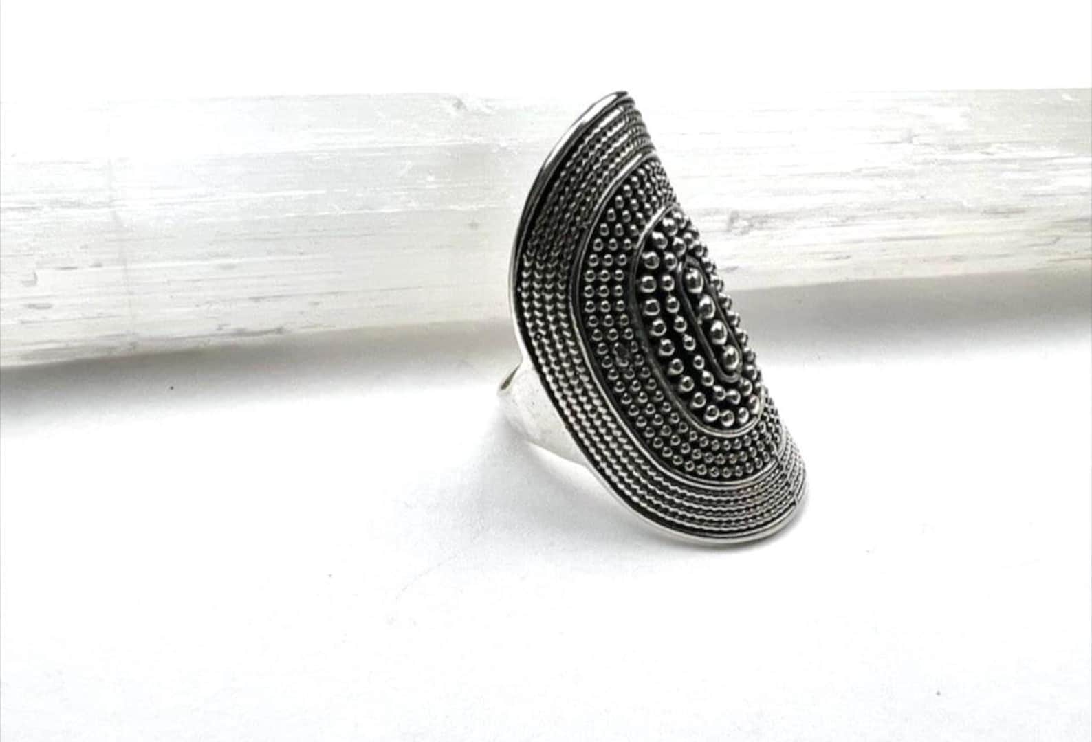 Sterling Silver Statement Ring - Etsy