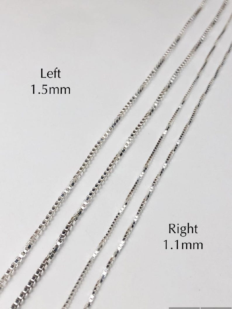 Sterling Silver Box Chains - Etsy
