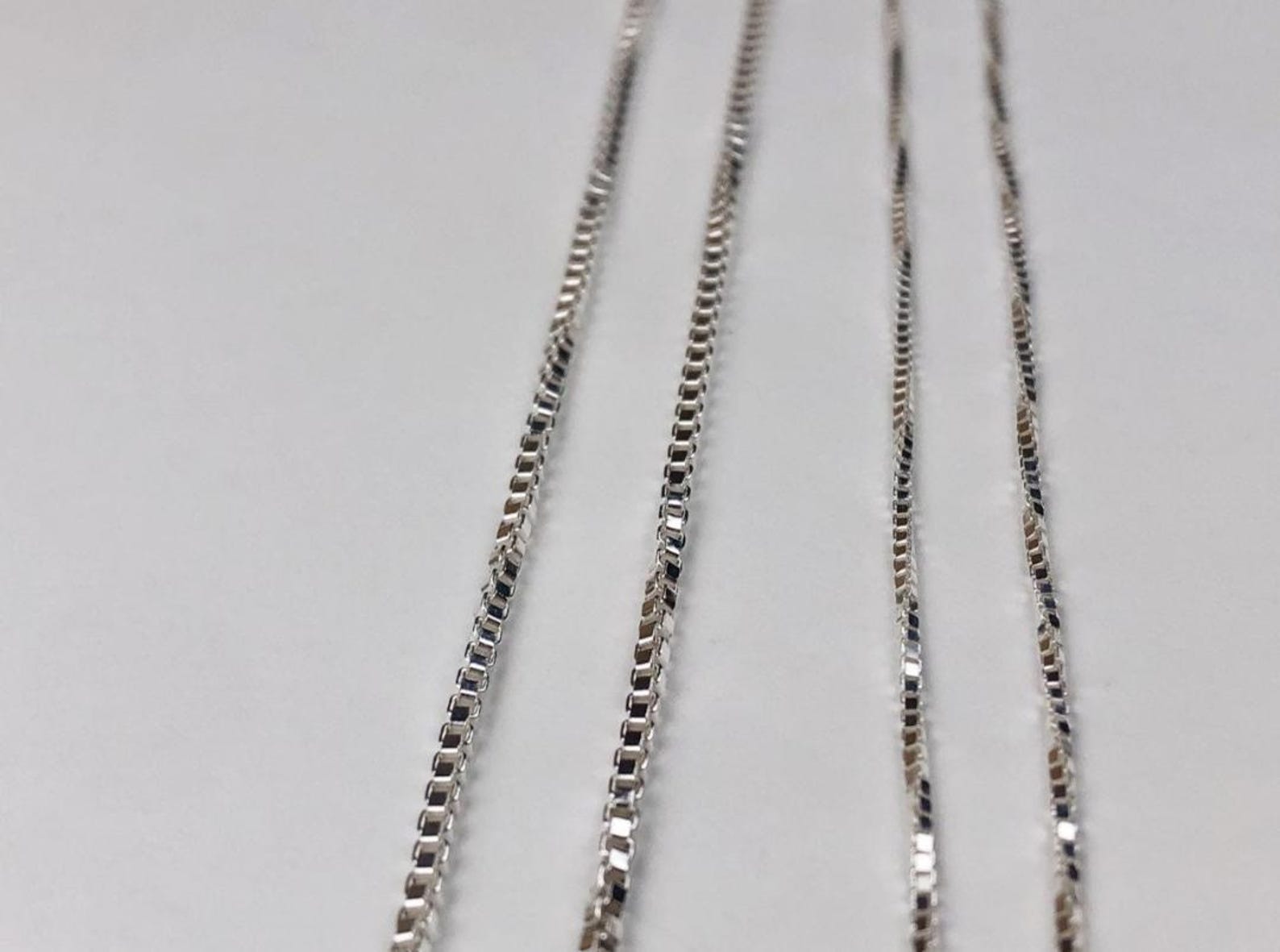 Sterling Silver Box Chains - Etsy
