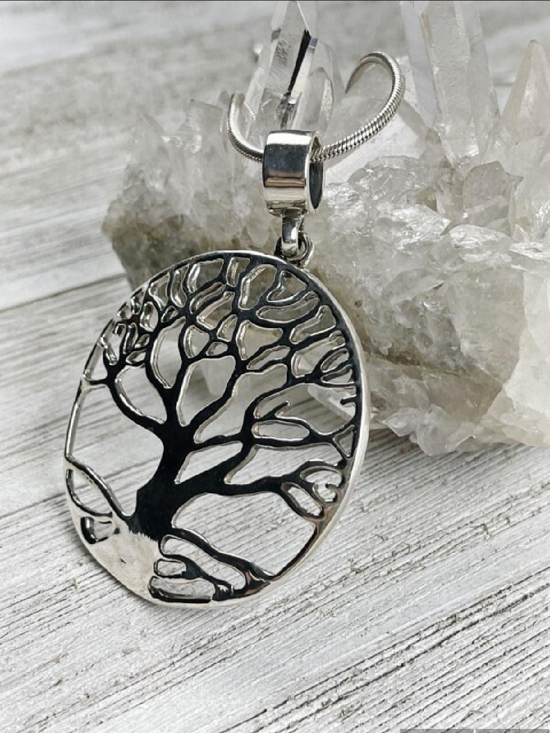 Sterling Silver Statement Tree of Life Pendant - Etsy