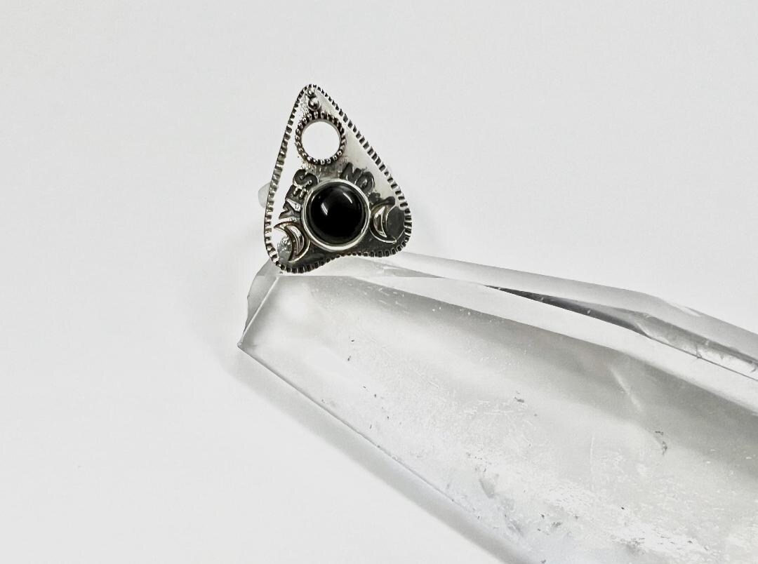 Sterling Silver Onyx Planchette Ring - Etsy