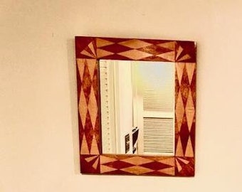 Wood Inlay Mirror - Etsy