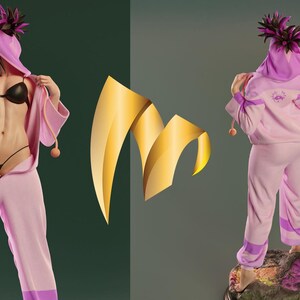 NSFW + 通常の STL モデル Juri Han パジャマ (ピース) - Etsy 日本