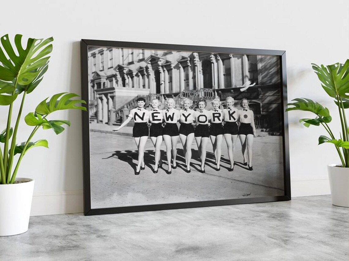 New York Chorus Line, Black and White Art, Vintage Wall Art, New York ...