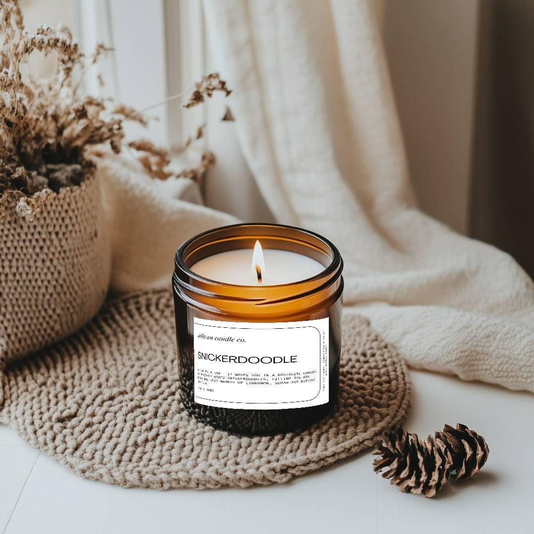 Snickerdoodle Soy Candle | Cinnamon Sugar & Vanilla Cookie Scent ...
