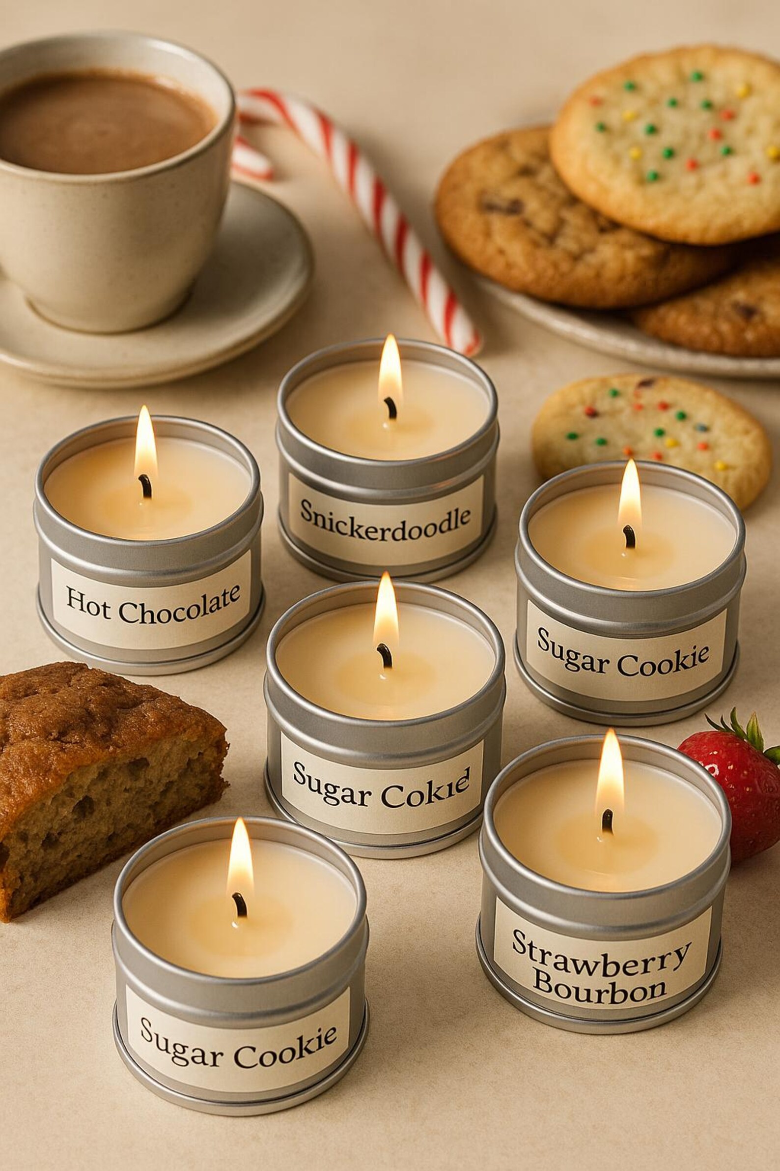 Holiday Treats Candle Sampler | Sweet & Cozy Mini Soy Candles | Bakery ...
