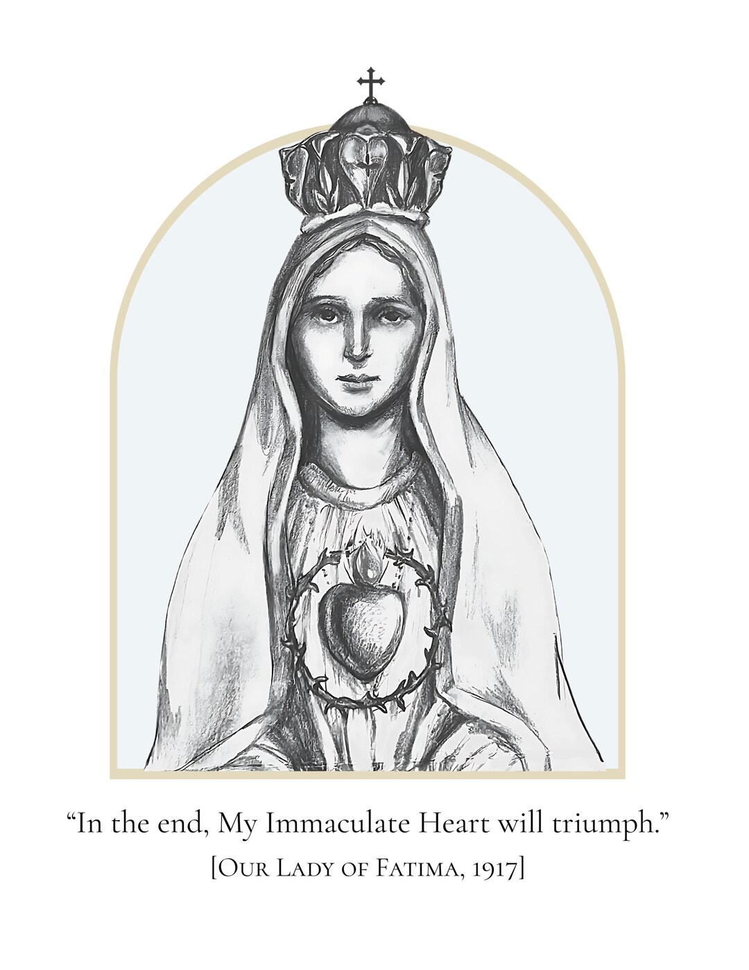 Our Lady of Fatima Holy Card - Etsy