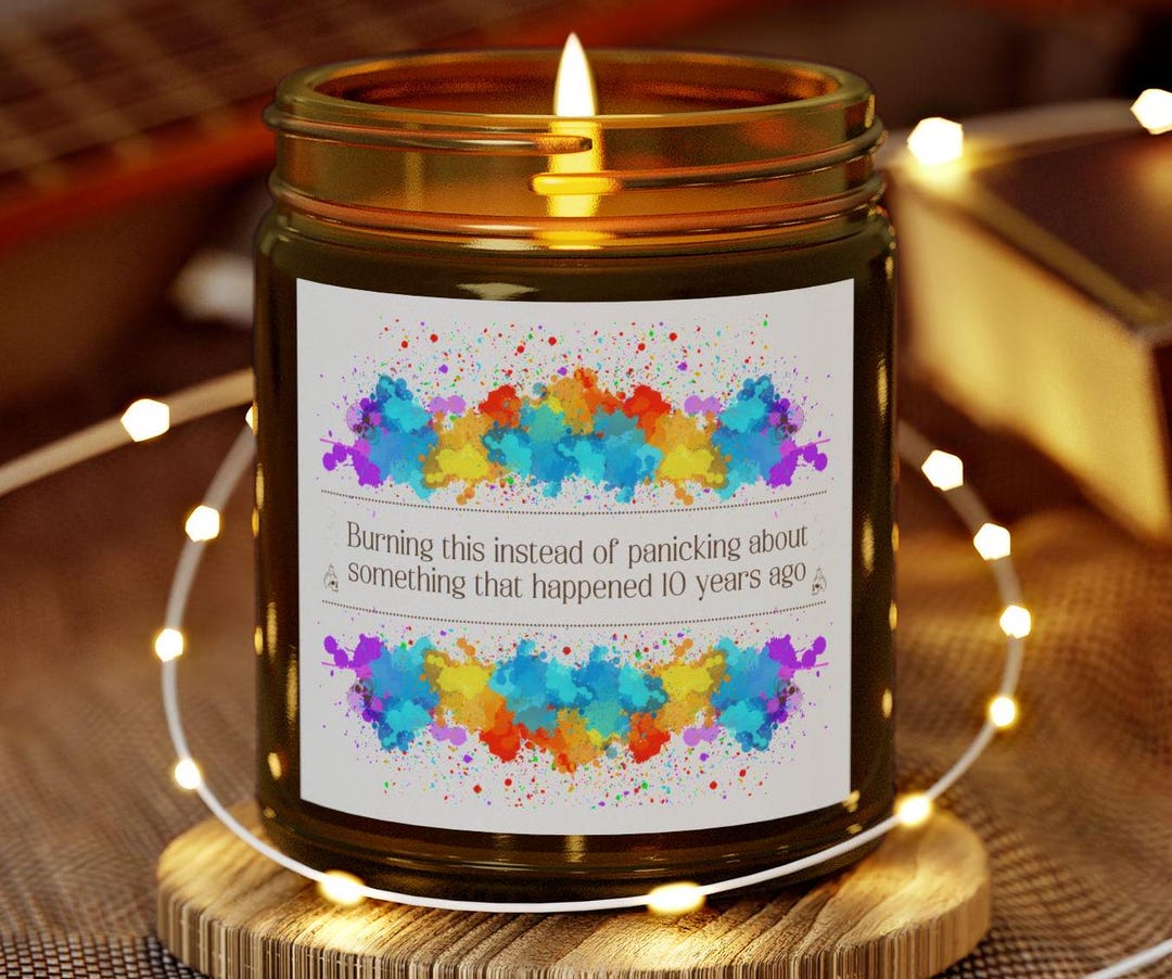 Funny Dark Humor Candle, Burning This Instead of Panicking About ...