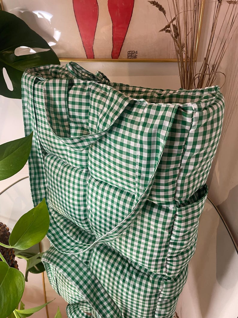 Gingham Quilted Tote Bag - Etsy