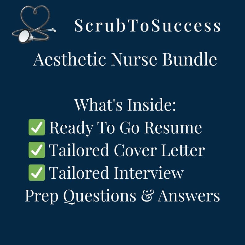 Aesthetic Nurse Resume | Aesthetic Nurse Cover Letter| Ats-friendly ...