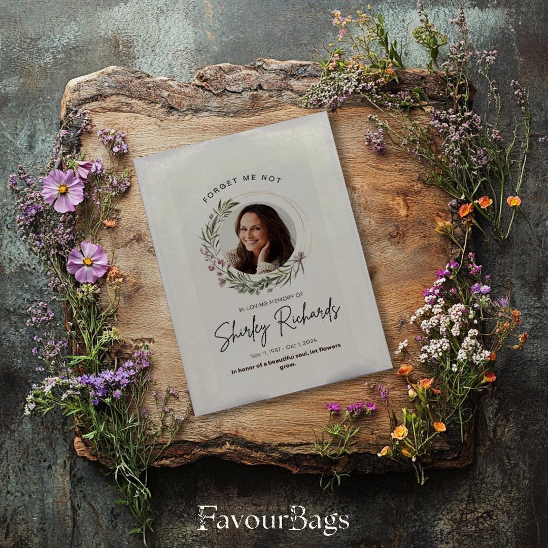 Personalised Funeral Seed Packs | Memorial Memory Remembrance Favors ...