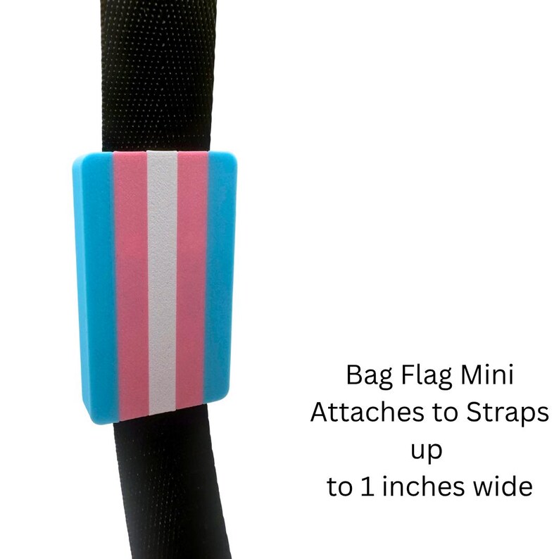 Trans Pride Bag Flag – Backpack Charm, Travel Luggage Tag, Purse Strap ...