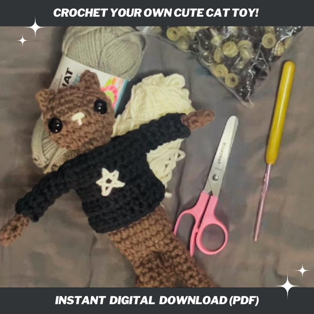 Crochet Cat Toy Pattern PDF – Crochet Your Own Cute Cat Toy With ...