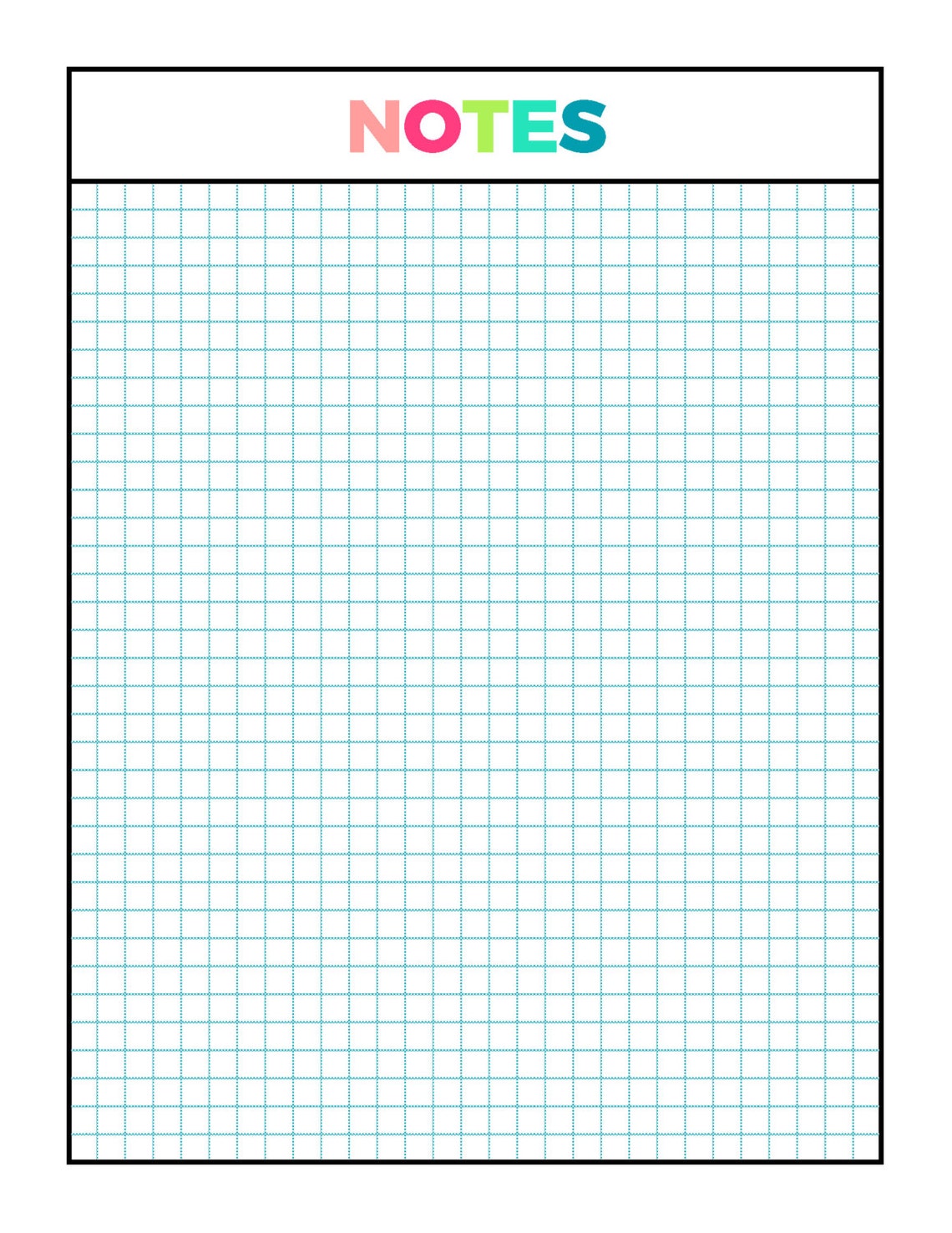 Bright Notes Printable Planner Pages, Household Binder, Letter Sized ...
