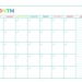 Bright Undated Monthly Planner Printable, Month on 1 Page,letter Size ...