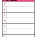 Pink Undated Weekly Planner Printable, Week on 1 Page, Letter Size ...