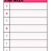Pink Undated Weekly Planner Printable, Week on 1 Page, Letter Size ...