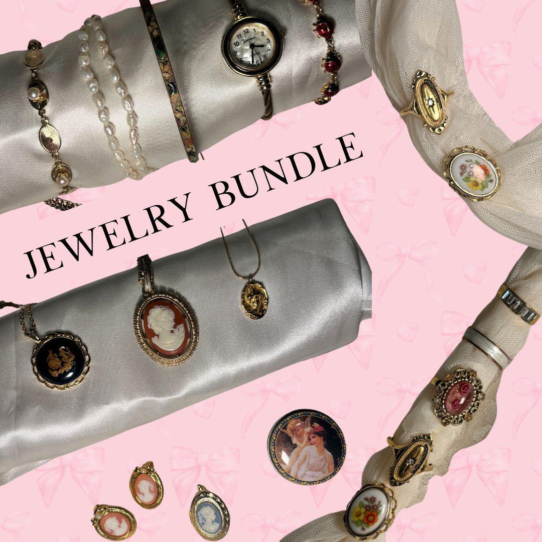 Curated Thrifted Jewelry Bundle | Unique Vintage & Modern Pieces ...