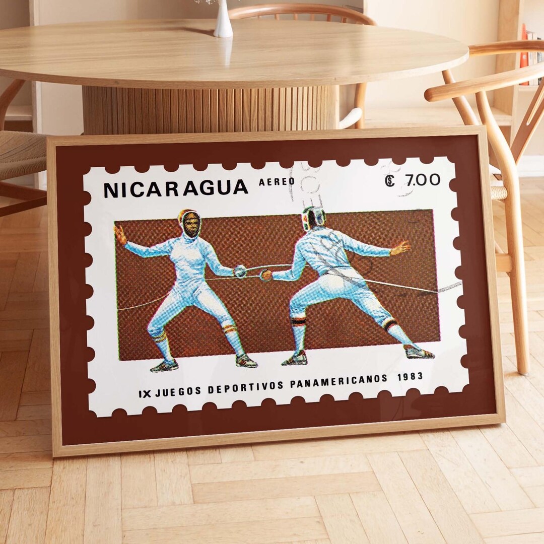 Vintage Fencing Art Print: Sports Wall Decor (digital Download) - Etsy