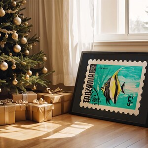 Yellow Fish Decor, Moorish Idol Wall Art, Sea Creature Poster ...