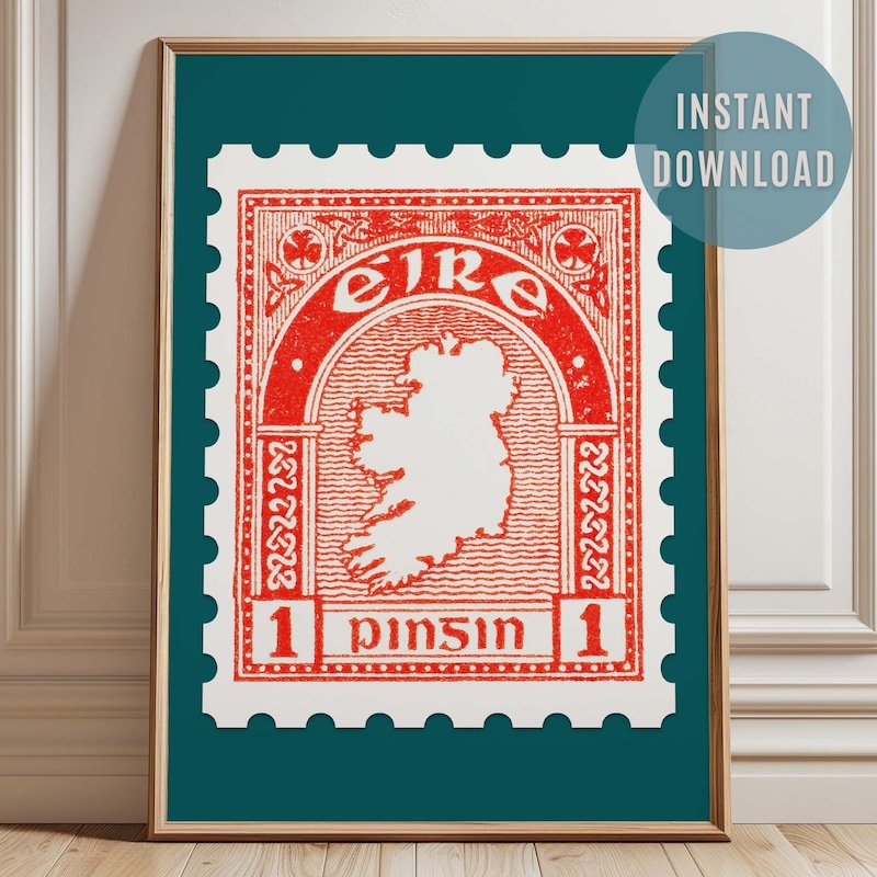 Irish Stamps Print - Etsy